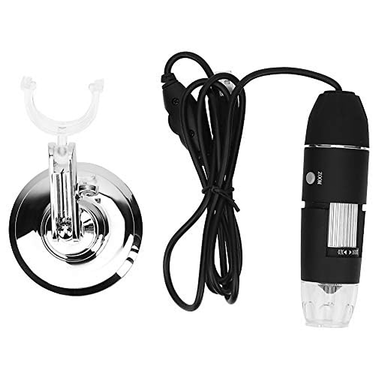 USB Digital Microscope,1600X Magnification Endoscope Mini Camera with 8 LEDs and Microscope Metal Stand,Compatible with Android, Mac,Window 7 8 10 for Kids, Students, Adults