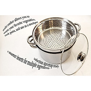 8 QT 4 Piece Stainless Steel Multi-Cooker