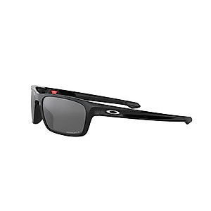 Oakley Men's OO9408 Sliver Stealth Square Sunglasses, Polished Black/Black Iridium Polarized, 56 mm