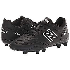 New Balance Boy's 442 V2 Academy FG Junior Soccer Shoe, White/Black, 2.5 Little Kid