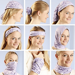 KALILY 12pcs/9pcs/6pcs Headband Bandana - Face Mask Headwear Neck Gaiter Shield Scarf olid Color