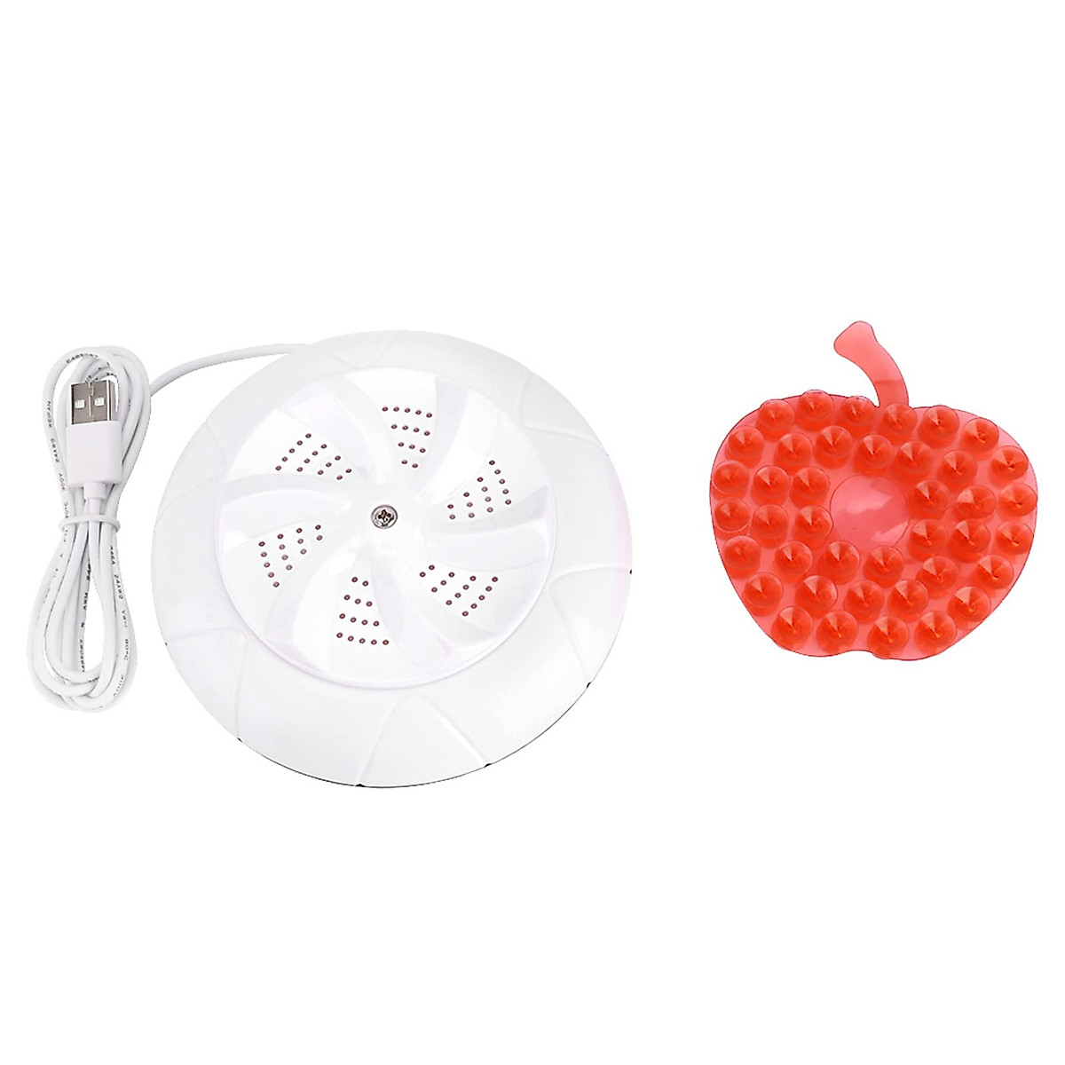 Ultrasonic Washing Machine, USB Powered Portable Turbine Washing Machine Ultrasound Turbo Washer for Traveling Camping Home College Dormitory (White)