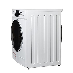 SMETA Compact Front Load Washer Washing Machine 2.8 cu. ft. Small Front Foading Space Saving Washer 24" with 36-Minute Quick Clothes Washing Machines RV Dorm Camper (2.8 cuft)