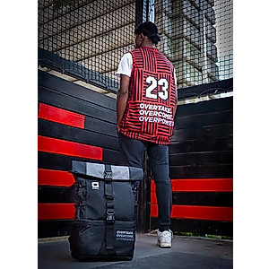 OVER3 Basketball Backpack - 60L with Shoe & Laptop Compartment - Versatile Bag for Basketball, Soccer, Volleyball, Football and Travel - Men & Women - Black