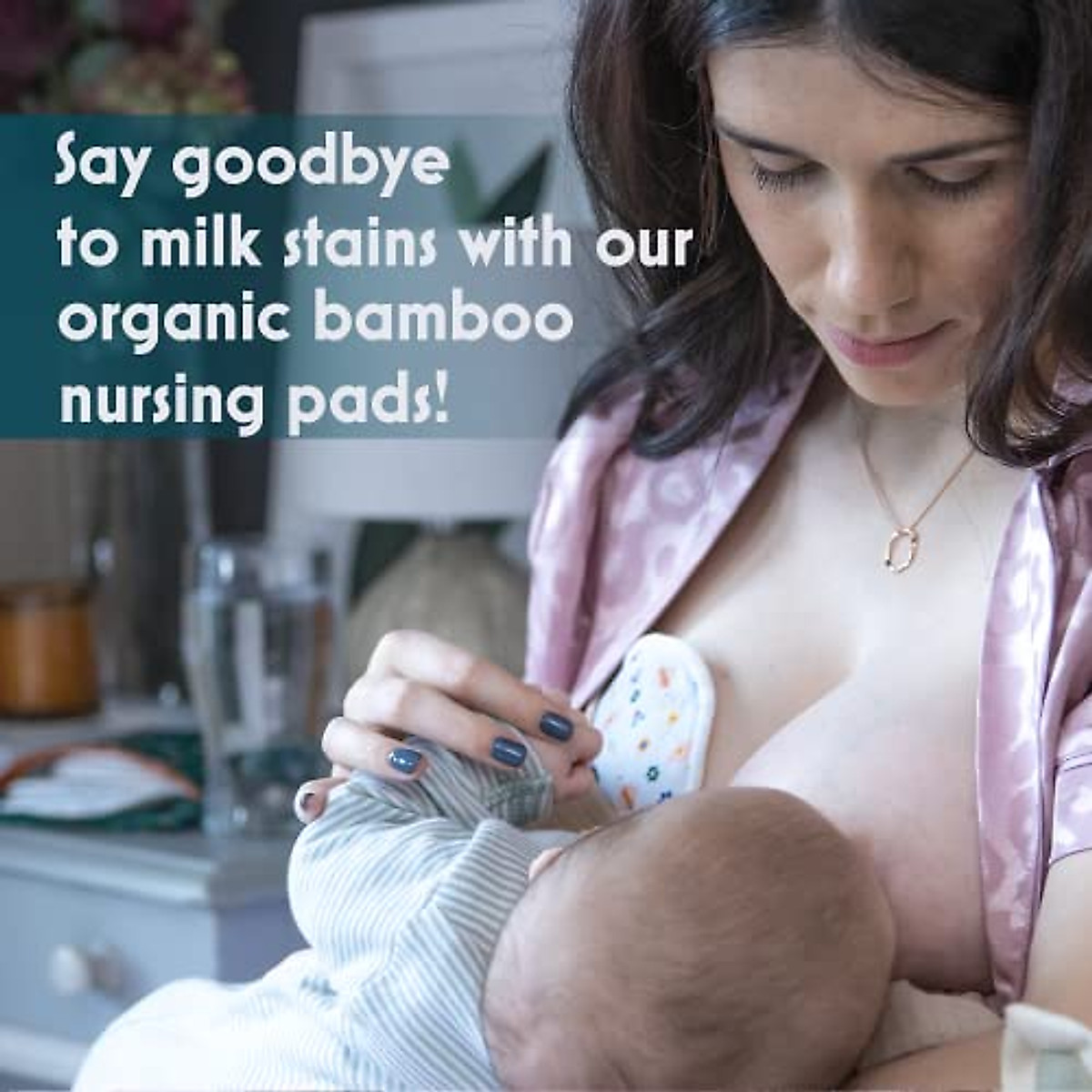 Idaho Jones Washable Reusable Nursing Pads for Breastfeeding - Oeko-Tex Certified Organic Bamboo Breast Pads with Laundry Bag & Waterproof Carrying Bag - Soft Ultra Absorbent Postpartum Pads - 5 Pairs