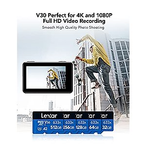 Lexar High-Performance 633x 512GB microSDXC UHS-I Card w/ SD Adapter, Up To 100MB/s Read, for Smartphones, Tablets, and Action Cameras (LSDMI512BBNL633A)