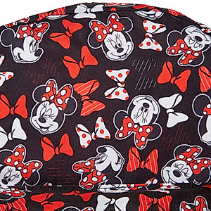 Disney Minnie Mouse Backpack for Kids and Adults, 16 inch, Red and Black