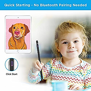 LAOZHOU Best BK Stylus Pen Pencil Pro 12.9/11/10.5/9.7 Inch Air 5/4/3/2/1 iPad 9/8/7/6/5/4/3/2 Mini 6/5/4/3/2/1 Generation Alternative Drawing Writing Digital Smart Stylist for Touch Screens, Black