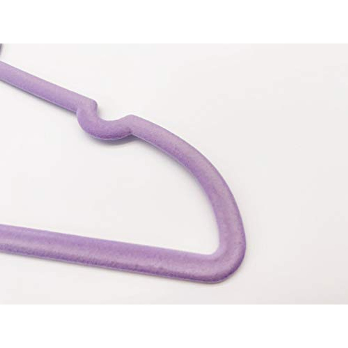 DOTMALL Love Shaped Velvet, Non-Slip Space Saving Suit Hangers,Strong and Duralable Jacket Hangers,Heavy Duty Clothes Hanger Purple- Pack of 10