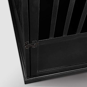 Casual Home Wooden Large Pet Crate, End Table, (Black, 24"W x 36.5"D x 29.25"H)