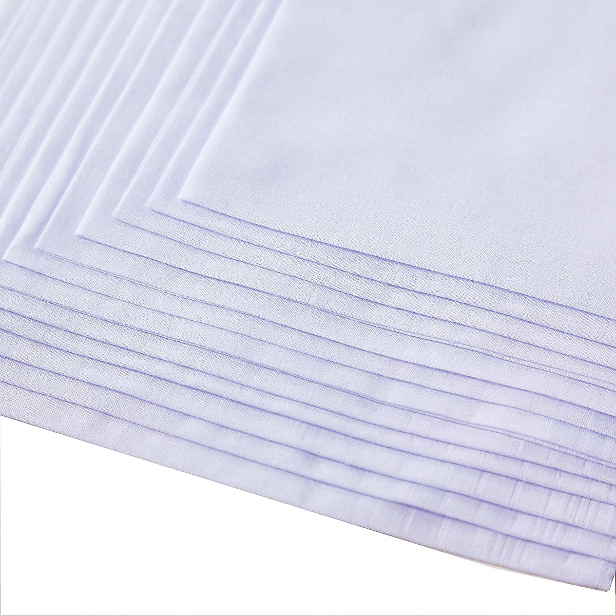 Ricosky Men's Pure White 100% Cotton Handkerchief