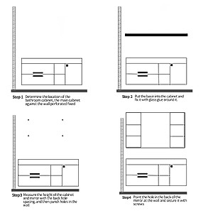 ZGNBSD Floating Bathroom Vanity - Freestanding Bathroom Vanity with Sink and Smart Demister Mirror | Solid Wood Modern Bathroom Vanity (32")