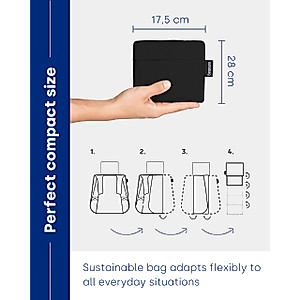 Notabag Crossbody bag (black) – All in one tote bag, handbag, fanny pack & belt bag – Innovative design made from recycled materials – Crossbody bag men and women – Versatile cross body bag