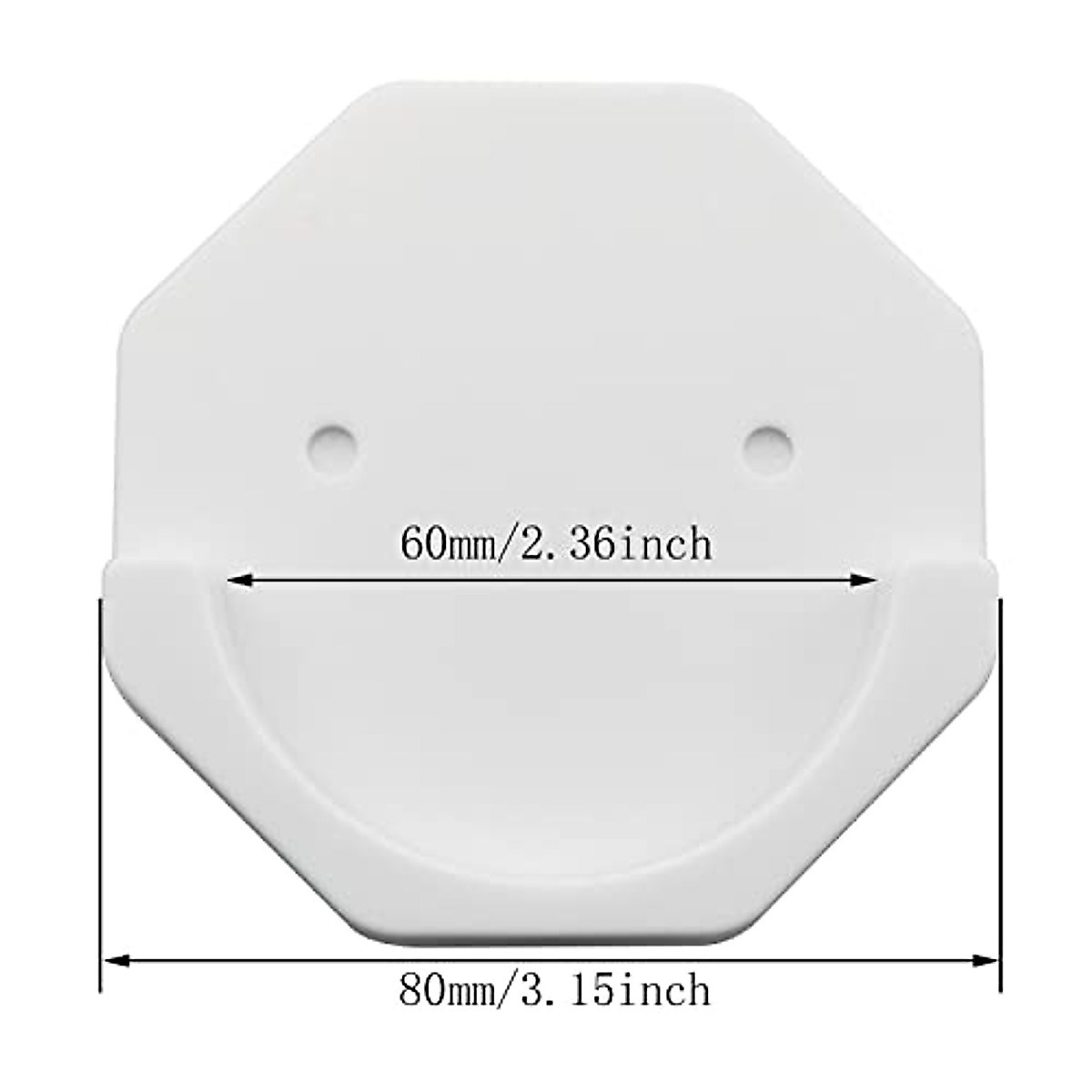 Curtain Rod Holder MEETOOT 2pcs Shower Curtain Rod Mount Holder For Wall Adhesive Bathroom Shower Rod Tension Retainer Hexagonal White with Screws DIY Shower Rod