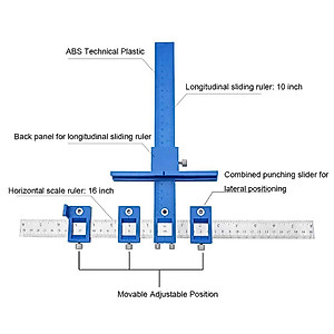 SYITCUN Cabinet Hardware Jig,Cabinet Handle Template Tool of Door Drawer Handle and Pulls,Cabinet Knob Template Tool,Drawer Pull Jig,Cabinet Hardware Template Tool Set with Storage Bag