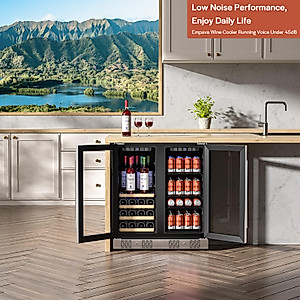 Empava Wine Beverage Refrigerator, Stainless Steel