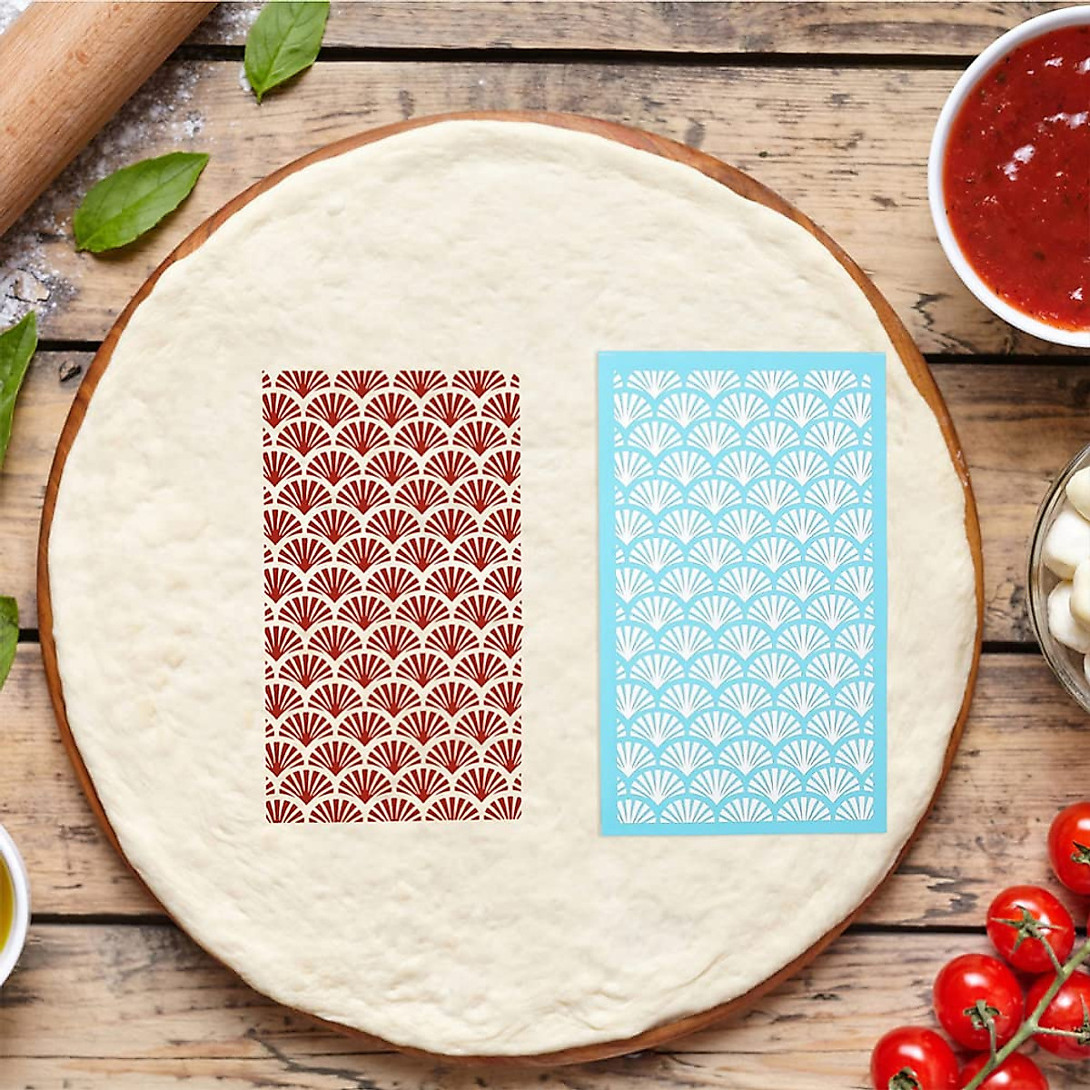 1 Sheet Screen Printing Template Portable Silk Screen Stencil Crafting Supplies Handcrafted Clay Crafts Stencil Clay Making Stencil Polymer Clay Printing Stencil Silk Mesh Transfer