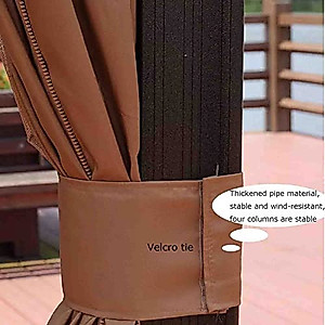 Hardtop Gazebo, 10X 10ft Outdoor Double Roof Canopy, Aluminum Frame Permanent Pavilion with Curtains and Netting, Sunshade for Garden