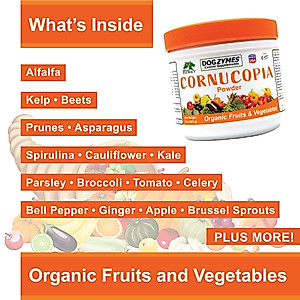 Dogzymes Cornucopia Organic Proprietary Blend of Vegetables, Fruits, Nutritional Sprouts for Dogs and Cats (8 Ounce)