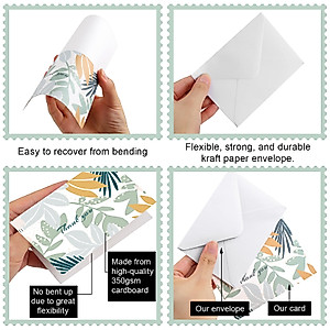 Utron 32 PCS Thank You Cards with Envelopes, Painted Florals Thank You Cards, Envelopes and Stickers Thank You Notes, Wedding Thank You Cards with Envelopes