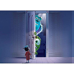 YR Monsters University Backdrop Happy Birthday 7x5 Monsters Inc Boo Door Background Monster Themed Birthday Banner for Kids Party Supplies