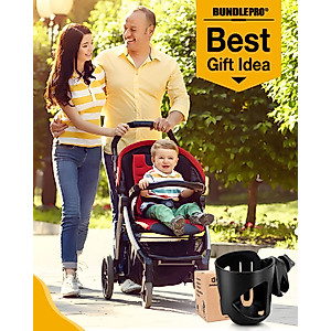 Stroller Cup Holder, Universal Drink Holder for Bikes, Trolleys or Walkers, Fits Most Cups