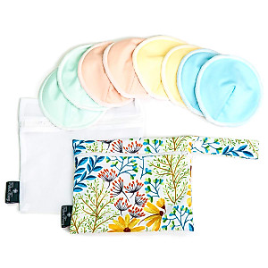 Fishers Finery Nursing Bra Pads Rayon Washable Reusable Leak Proof All Day Night (Set of 1)