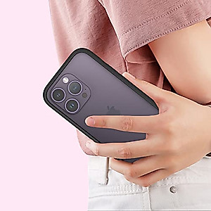 K TOMOTO Compatible iPhone 14 Pro Bumper Case (6.1 Inch), Liquid Silicone Bumper Case [Shock-Absorb] [Raised Edge Protection] [Drop Protection] [Silky and Soft Touch] Frame Bumper Case, Black