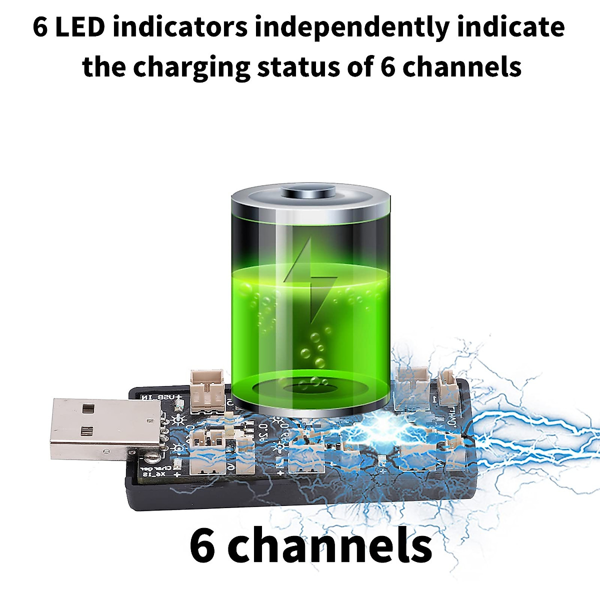 Battery Charger Module, USB to 3.7V Battery Charger Charging Accessory Supporting 0.2A/0.6A for Lithium Li-ion Battery for Lithium Battery Charging