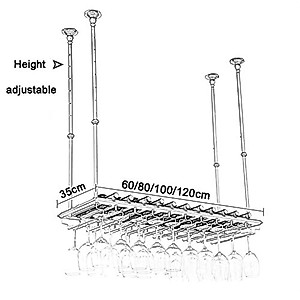 Wine Racks Ceiling Metal Wine Bottle Holder Hanging, Home & Kitchen Decor, Save Space, for Bars, Restaurants