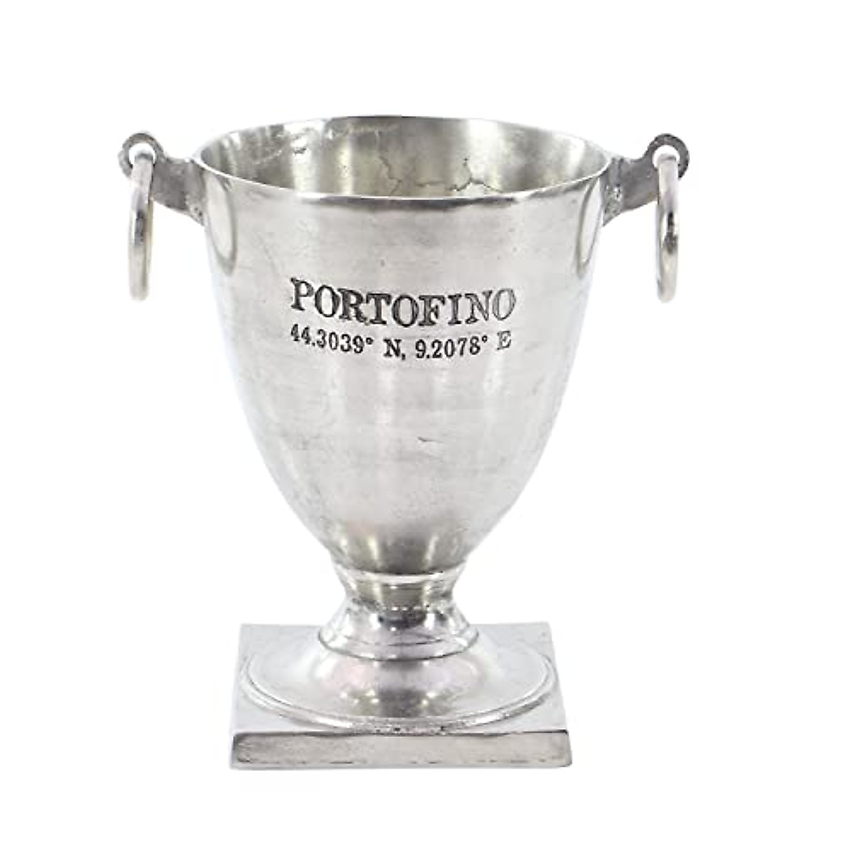 The Novogratz Aluminum Champagne 2 Bottle Ice Bucket, 16" x 12" x 18", Silver