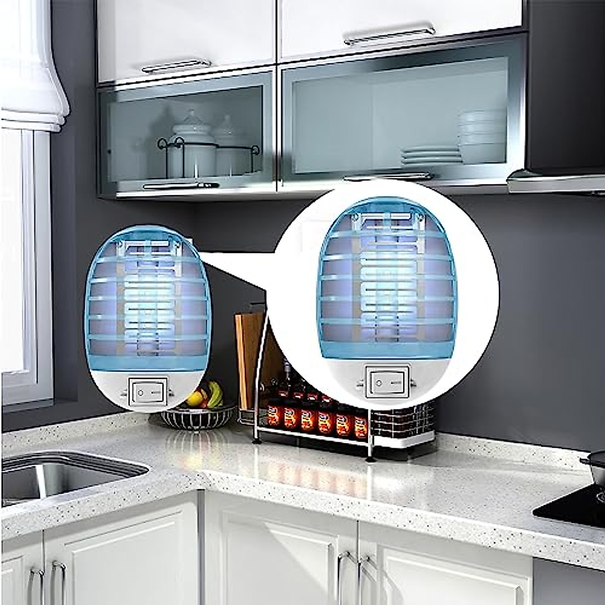 Indoor Bug Zappers, Electronic Insect Killer Fly Insect Trap Plug-in Mosquitoes Killer Mosquito Zapper with Blue Lights for Living Room,Kitchen,Bedroom,Baby Room,Office (5packs)