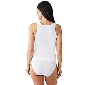 Wacoal Women's Understated Cotton Tank Top, White, Medium