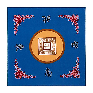 Sanvo Universal Mahjong/Paigow/Poker/Dominos/Game Table Cover,Slip Resistant Mat(Blue) 31.5" x 31.5"(80cm x 80cm)