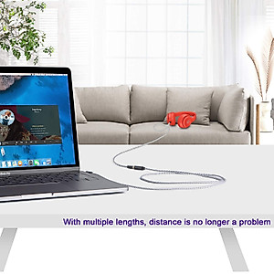 CableCreation Headphone Extension Cable, 90 Degree TRRS 3.5mm Male to Female Audio Extension Cable 4-Conductor(Microphone) for Car Headphones,Speaker,Laptops,Smart Phones, 6 Feet