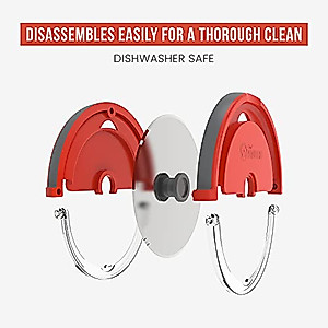 Chef Pomodoro Pizza Cutter Wheel with Protective Cover Blade Guard, Easy to Clean, 4-Inch Super Sharp Slicer, Stainless Steel Kitchen Gadget, Pizza Making Accessories (Orange)