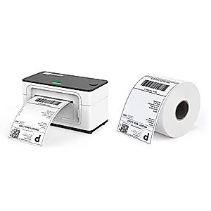 MUNBYN Shipping Label Printer, 4x6 Label Printer for Shipping Packages, USB Thermal Printer for Shipping Labels Home Small Business, with Software for Instant Conversion from 8x11 to 4x6 Labels