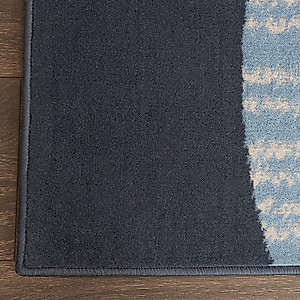 Home Dynamix Premium Indus Modern Area Rug, Midnight Blue/Blue, 7'8"x10'7" Rectangle