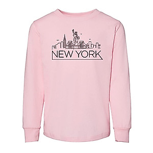 Skyline New York Toddler Kids Long Sleeve T-Shirt 3T Light Pink