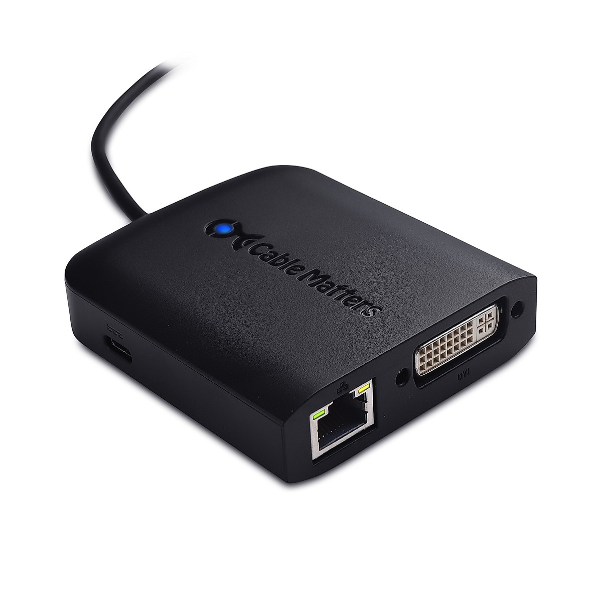 Cable Matters USB C Multiport Adapter (USB C Hub with DVI), 2X USB 3.0, Gigabit Ethernet, and 60W Charging - USB-C and Thunderbolt 4 / USB4 / Thunderbolt 3 Port Compatible with MacBook Pro, Dell XPS