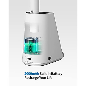 seebest Rechargeable Desk Lamp with 15W Fast Wireless Charger, USB Charging Port, Table Lamp for Home Office, Touch Control Eye-Caring Stepless Dimming, Foldable Little Lamp, for Reading Work