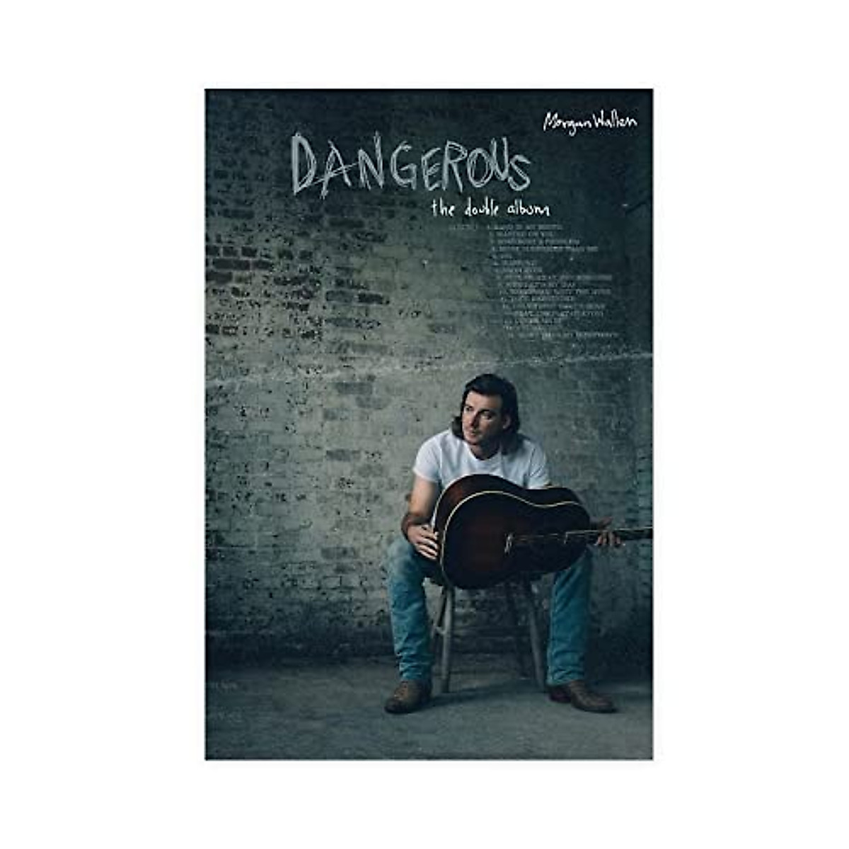 YGULC Morgan Wallen Dangerous The Double Album Music Album Cover Signed Limited Poster Canvas Poster Wall Art Decor Print Picture Paintings for Living Room Bedroom Decoration Unframe:12x18inch(30x45c