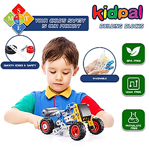 Erector Set for Boys 6-12, Building Toys for Kids Ages 4-8, 5 in 1 STEM Toys Ages 4-7 with Electric Power Motor, Construction Toys for Age 5 7 8 9 Years Old, 113 PCS DIY