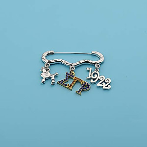 POTIY Sigma Gamma Rho Sorority Gift 1922 Sorority Pin SGR Charm Jewelry for Sorority Sisters (Style 2)