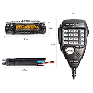 AnyTone Dual Band Mobile Transceiver VHF/UHF Transmitter Vehicle Radio AT-5888UV