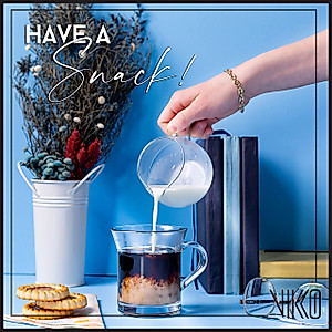 Vikko Glass Coffee Mugs, 10 Ounce Coffee Cup For Tea, Cider, Hot Chocolate and More, Microwave and Dishwasher Safe, Set of 6 Coffee Mugs