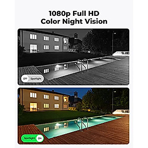 REOLINK Security Camera Outdoor, 1080p Plug-in WiFi Camera for Home Security, PIR Motion Detection, Color Night Vision with Spotlights, Two-Way Talk, Micro SD Card Local Storage, Lumus