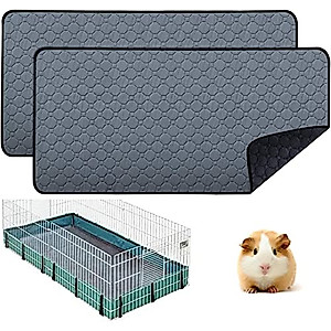 Guinea Pig Cage Liners - Washable Guinea Pig Pee Pads, Waterproof Reusable & Anti Slip Guinea Pig Bedding Fast and Super Absorbent Pee Pad for Small Animals Rabbit Hamster Rat