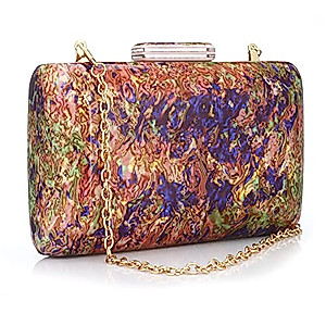 Rkrouco Women’s Evening Clutch Acrylic Clutch Purses for Wedding Prom Dress Bag-Yellow