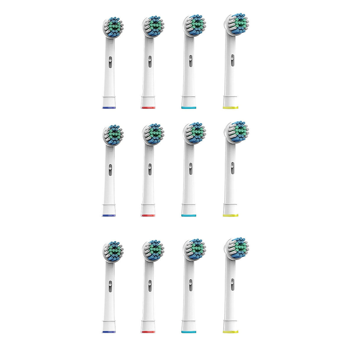 Pursonic EBS17- 12 Pack Power Sensitive Replacement Brush Heads for Oral-B, 12 Count